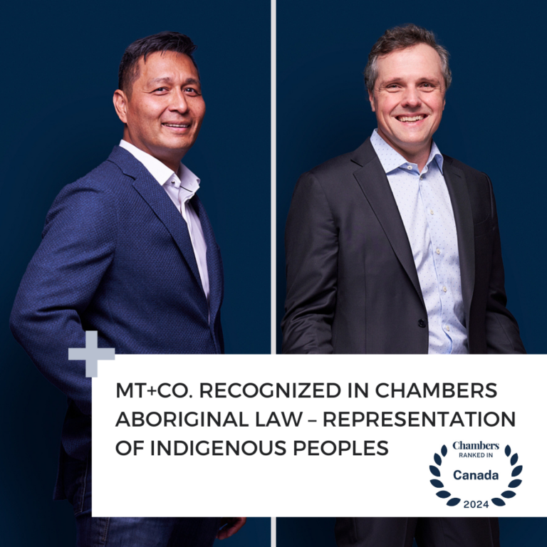 MT+Co. Recognized in Chambers Aboriginal Law - Representation of ...